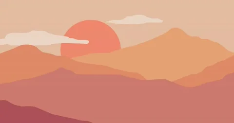 parallax animation of nature background ... | Stock Video | Pond5