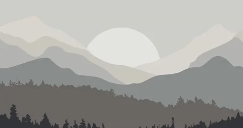 parallax animation of nature background,... | Stock Video | Pond5