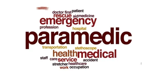 Paramedic animated word cloud, text desi... | Stock Video | Pond5