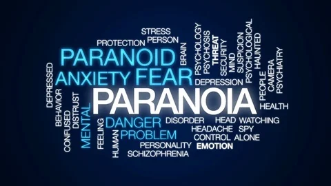 Paranoia animated word cloud, text desig... | Stock Video | Pond5
