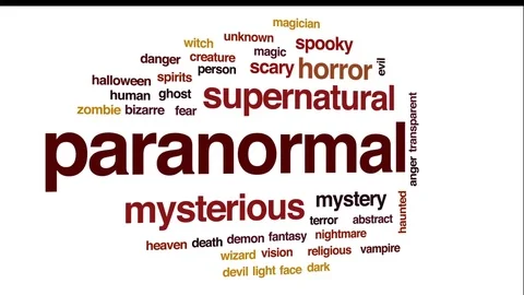 Paranormal animated word cloud, text des... | Stock Video | Pond5