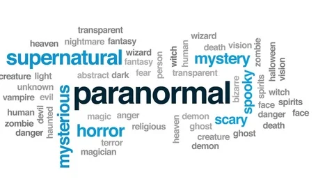 Paranormal animated word cloud, text des... | Stock Video | Pond5