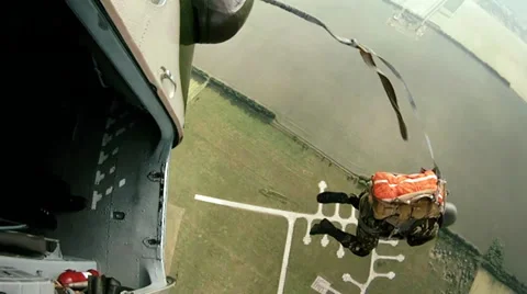 Jumping Out Of Helicopter Stock Footage ~ Royalty Free Stock Videos | Pond5