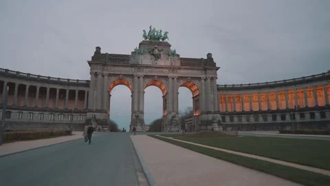 The Parc du Cinquantenaire Jubelpark Arc... | Stock Video | Pond5
