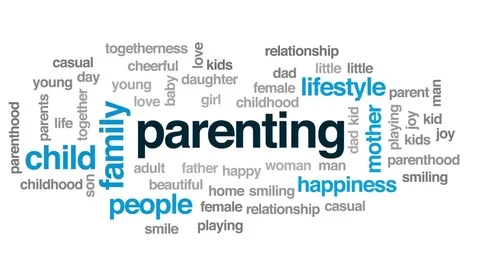 Parenting animated word cloud, text desi... | Stock Video | Pond5