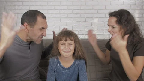 Parents scream at the child. | Stock Video | Pond5