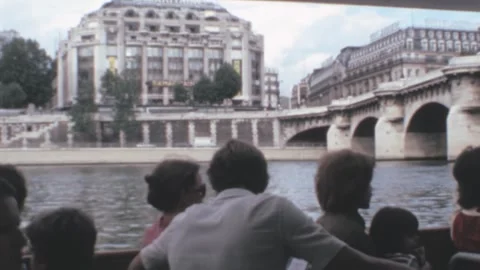 Paris - 1979: Pont Neuf with La Samarita... | Stock Video | Pond5