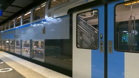 Paris Double Decker Underground metro su... | Stock Video | Pond5