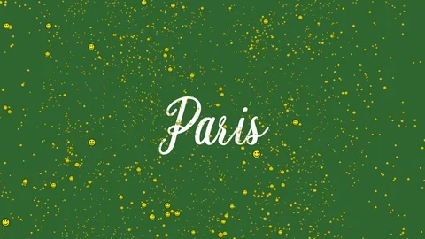 Paris hand written animation overlay on ... | Stock Video | Pond5