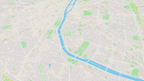 Paris map background loop. Spinning arou... | Stock Video | Pond5