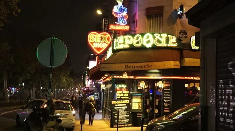 Paris Red Light District Place Pigalle | Stock Video | Pond5