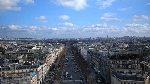 Paris unfolds in panoramic splendor from... | Stock Video | Pond5
