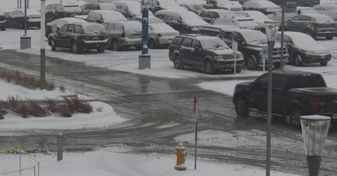 Snow Parking Lot Stock Video Footage | Royalty Free Snow Parking Lot ...