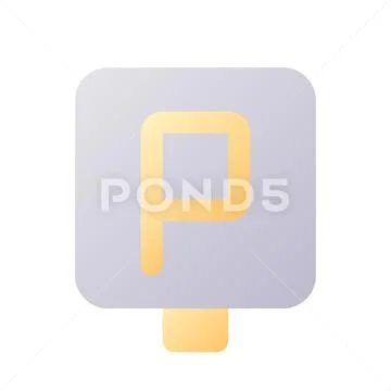 Parking space pixel perfect flat gradient two-color ui icon ~ Clip Art #225861559