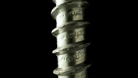 Part of a stainless spiral screw thread ... | Stock Video | Pond5
