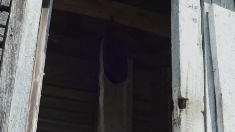 Part of water well windlass mechanism wi... | Stock Video | Pond5