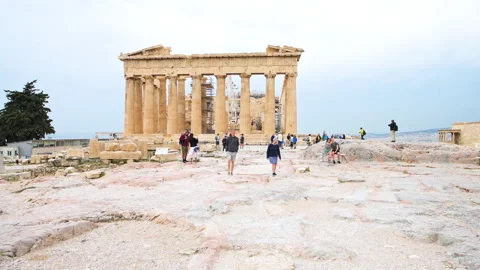 Parthenon temple ruins building at Acrop... | Stock Video | Pond5