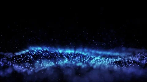 Particle animation featuring blue partic... | Stock Video | Pond5