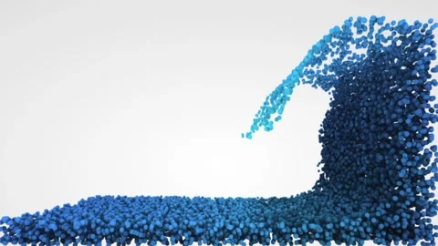 Particle-based 3D fluid simulation. Flu... | Stock Video | Pond5