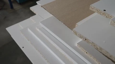 Particle boards stacked and ready for fu... | Stock Video | Pond5