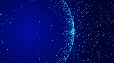 particle, form, blue background, loop | Stock Video | Pond5