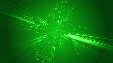 particle, form, green background, loop | Stock Video | Pond5