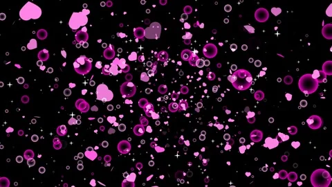 particle heart and bubble floating to th... | Stock Video | Pond5