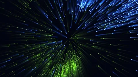 Particle rays of light floating on black... | Stock Video | Pond5