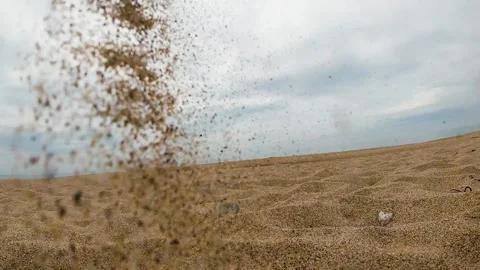 Particle Stream of Sand Particles Fallin... | Stock Video | Pond5