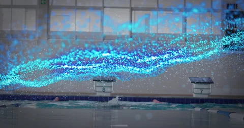 Particle stream tracing water flow and d... | Stock Video | Pond5