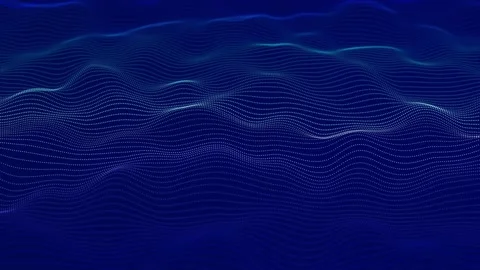 Particle wave, Grid Line Wave Motion Ani... | Stock Video | Pond5