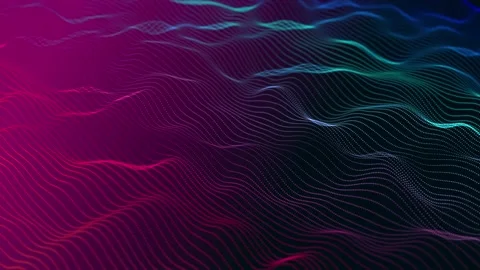 Particle wave, Grid Line Wave Motion Ani... | Stock Video | Pond5