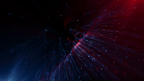 Particles blue red event game trailer ti... | Stock Video | Pond5