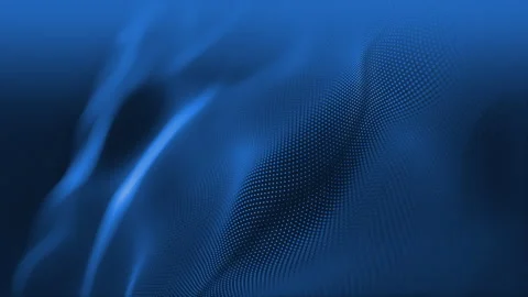 Particles blue wave Cyber technology bac... | Stock Video | Pond5
