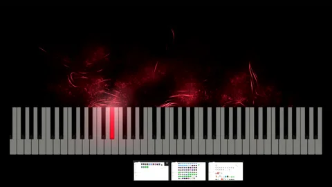 Particles floating out od piano keyboard | Stock Video | Pond5