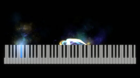 Particles floating out od piano keyboard | Stock Video | Pond5