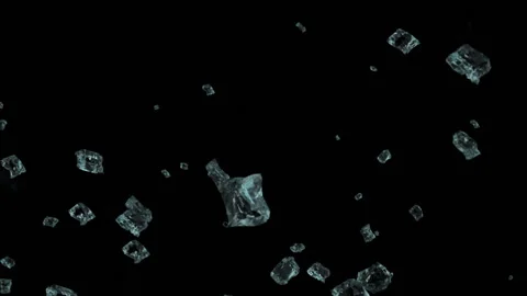 Particles of ice falling down on a black... | Stock Video | Pond5