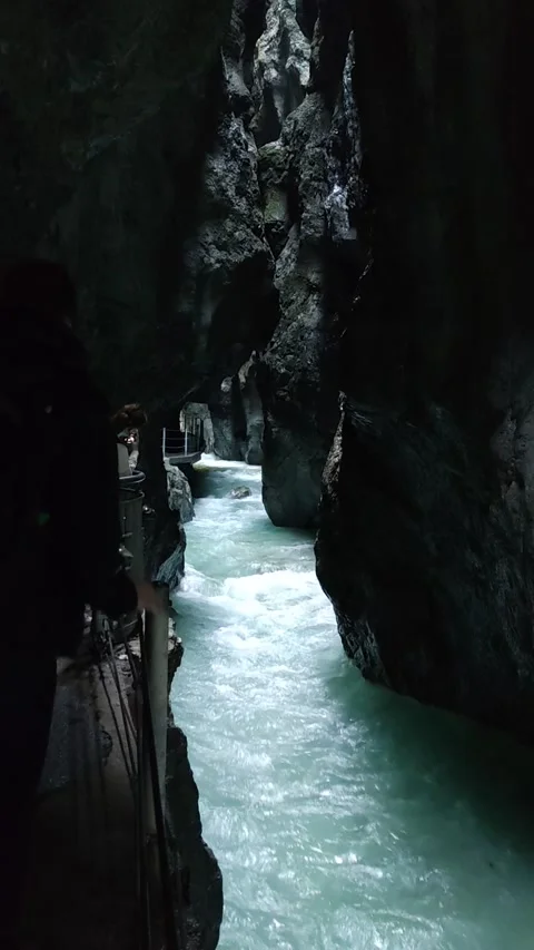 The Partnach Gorge is a beautiful natura... | Stock Video | Pond5