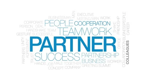 Partner animated word cloud, text design... | Stock Video | Pond5