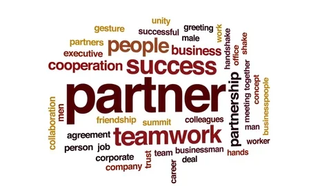 Partner animated word cloud, text design... | Stock Video | Pond5