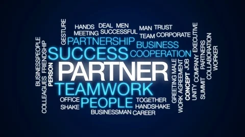 Partner animated word cloud, text design... | Stock Video | Pond5