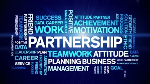 Partnership animated word cloud,animatio... | Stock Video | Pond5