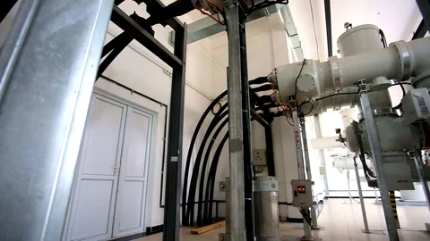 Parts of the transformer substation loca... | Stock Video | Pond5