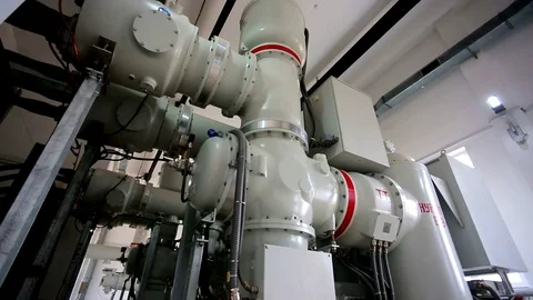 Parts of the transformer substation loca... | Stock Video | Pond5