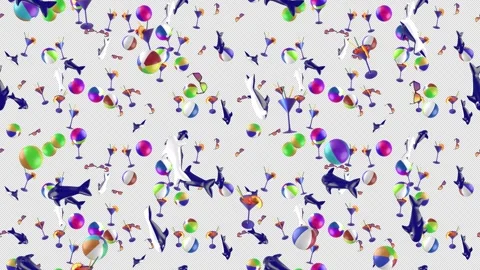 PARTY BEACH transparent loop tile Fallin... | Stock Video | Pond5
