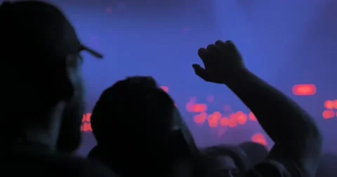 Party Club Rave Back of Man with Hand in... | Stock Video | Pond5