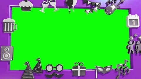 Icons Party Stock Footage ~ Royalty Free Stock Videos | Pond5