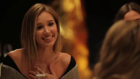 Party, woman talking toast for birthday ... | Stock Video | Pond5