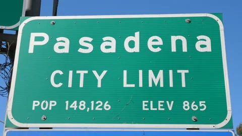 Pasadena California Public Welcome Sign | Stock Video | Pond5