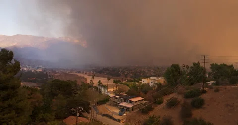Pasadena Eaton Fire California Canyon Pa... | Stock Video | Pond5